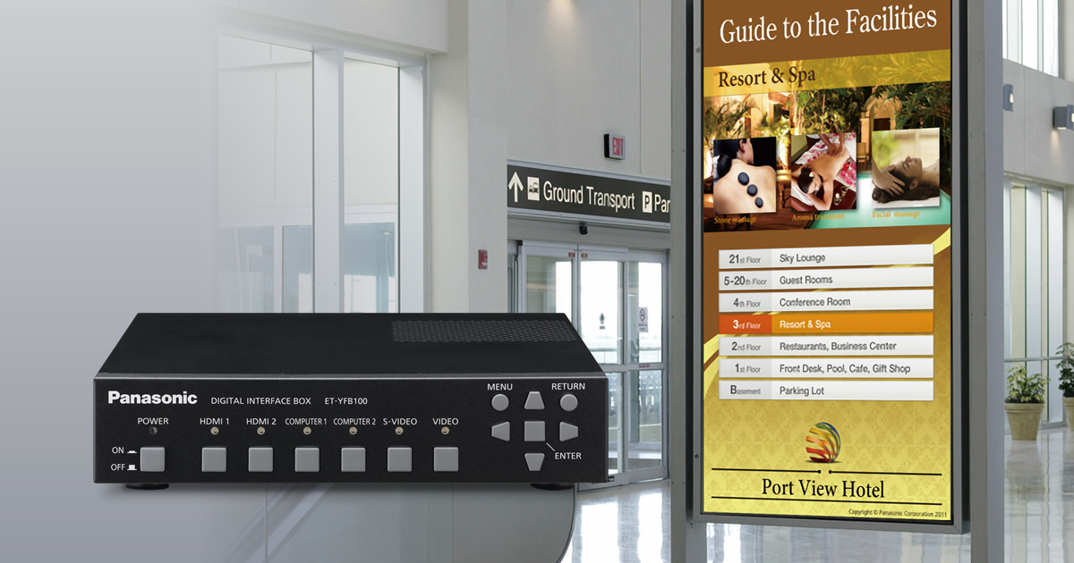 Specifications | Digital Interface Box ET-YFB100G | Professional ...