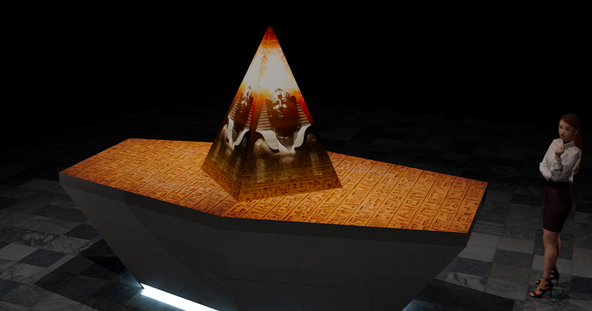 PYRAMID ON THE TABLE | MAPPING | The Museum Experience | Projector ...